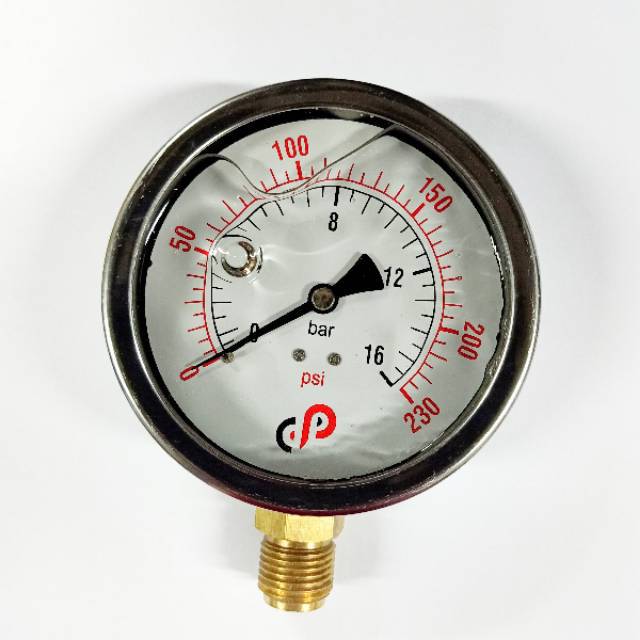 Jual PRESSURE GAUGE MINYAK 1/2" NPT, SIZE : 4, 10, 16, 25, 40, 60 KG | Shopee Indonesia