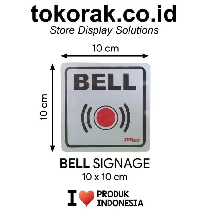 Jual GRATIS ONGKIR SIGNAGE DOOR BELL 10X10CM SIGN SIMBOL LOGO ...