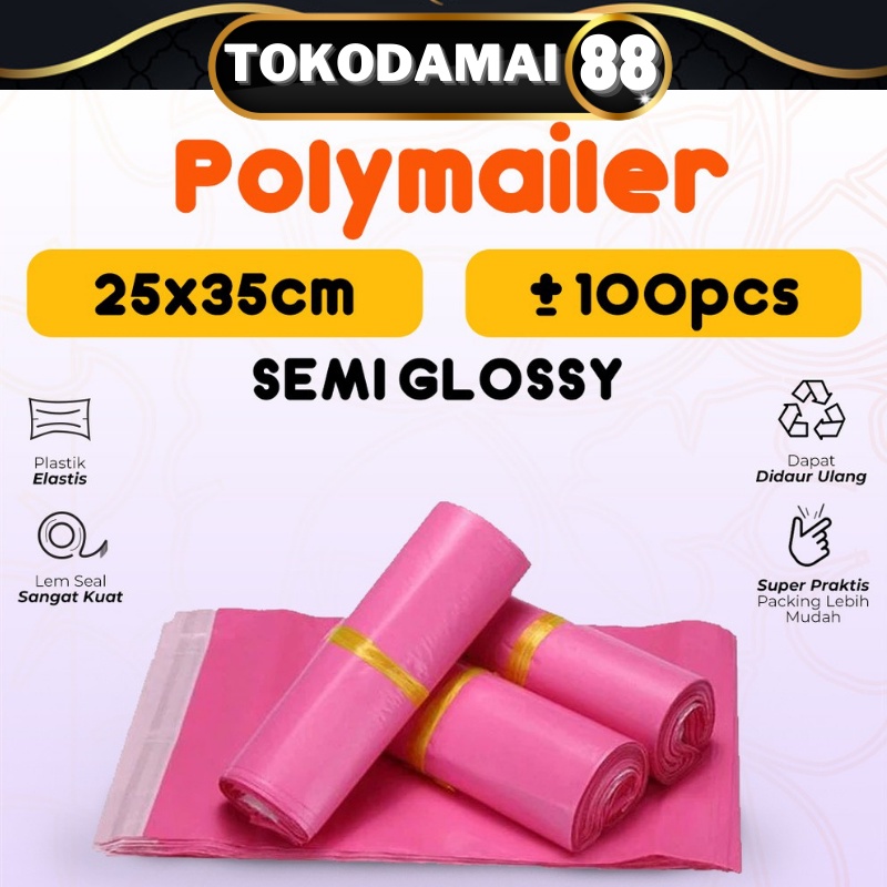 Jual Plastik Polymailer Warna Packing Online Shop UKURAN 25 X 35 CM ISI ...