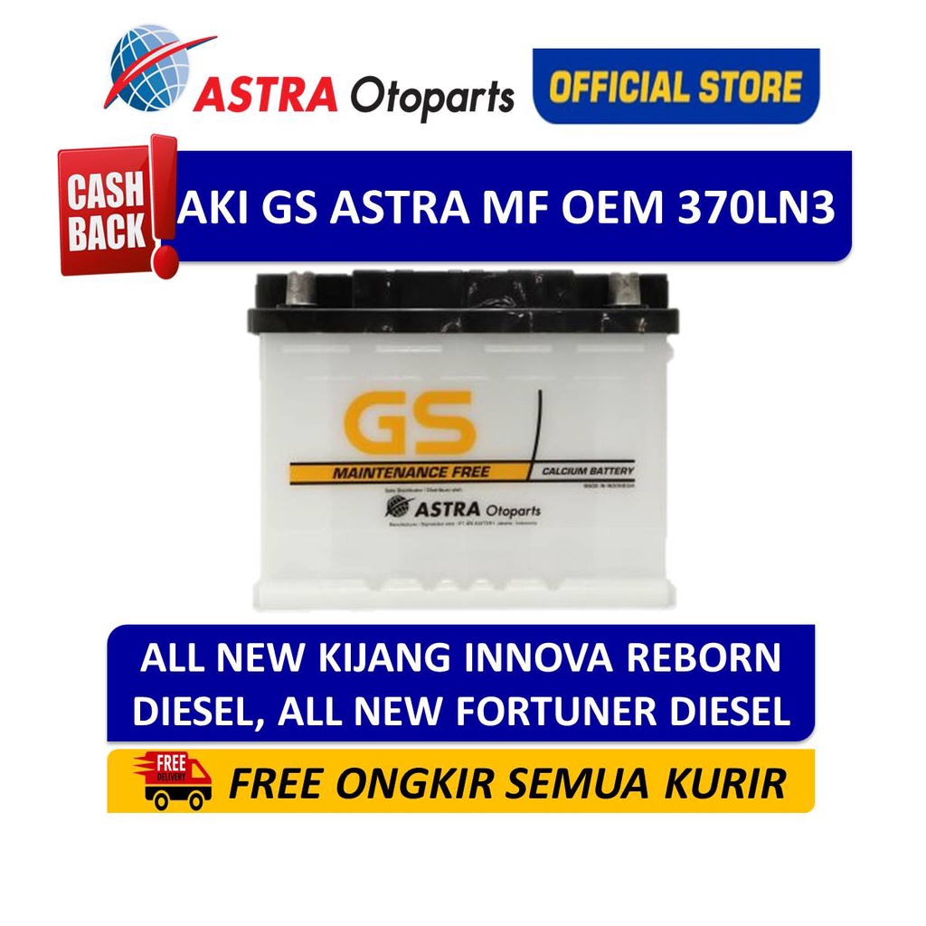 Jual GS ASTRA MF OEM 370LN3 Aki Mobil All new Innova Diesel, Innova Venturer, Toyota Fortuner ...