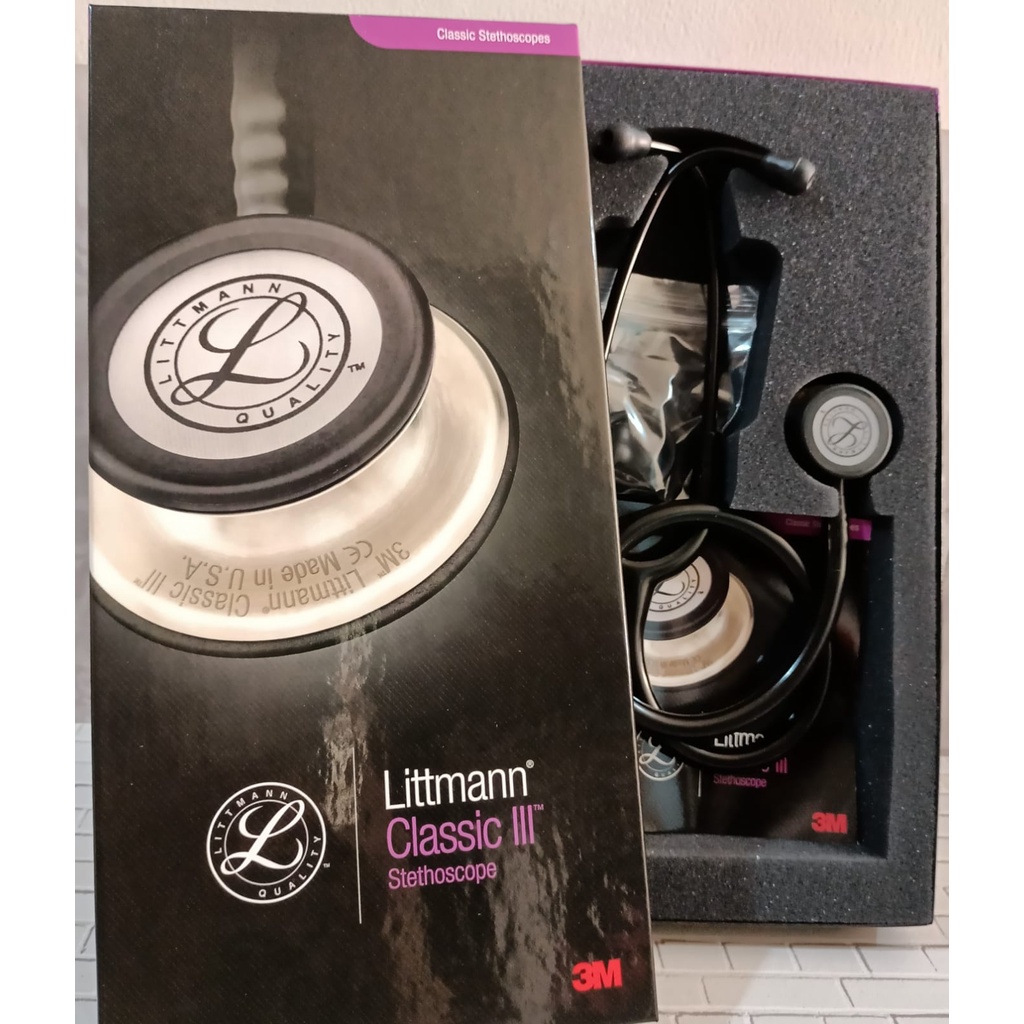 Jual 3M Littmann Stethoscope Classic III Black Edition 5803 / Litman ...