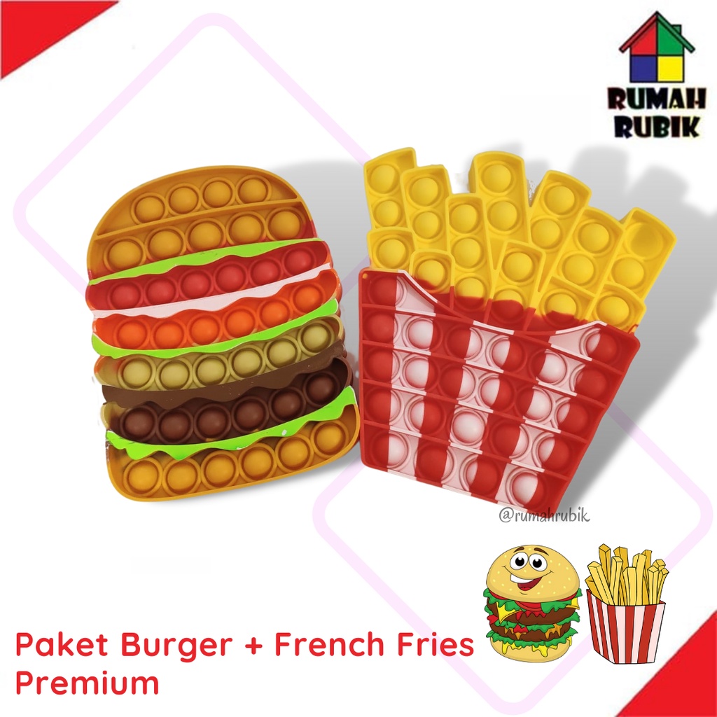 Jual [PAKET] POP IT BURGER + FRENCH FRIES PREMIUM - POP IT MAKANAN ...