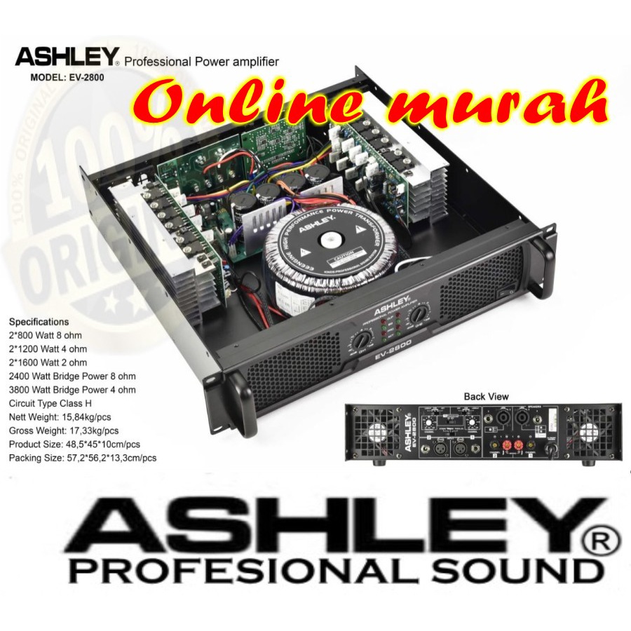 Jual power ashley ev 2800 ashley ev2800 class h garansi resmi original | Shopee Indonesia