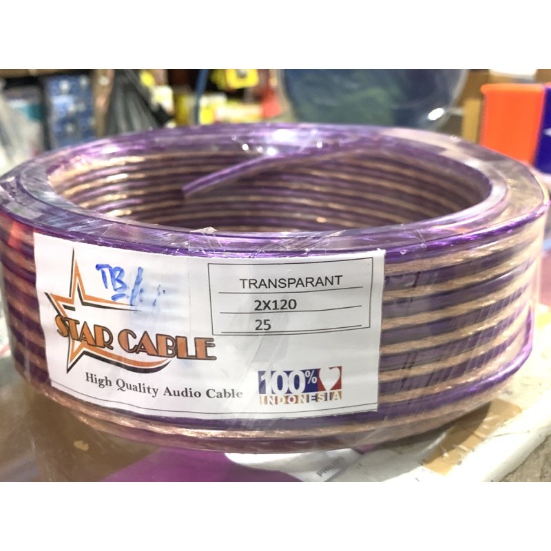Jual KABEL BENING TRANSPARAN AUDIO 2x120 2 x 120 mm 20 y star cable ...
