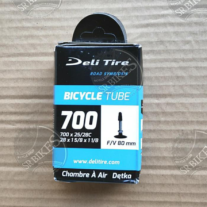 Jual BAN DALAM SEPEDA 700 X 25/28C 80MM FV RB ROAD BIKE FIXIE DELI TIRE!! !! | Shopee Indonesia