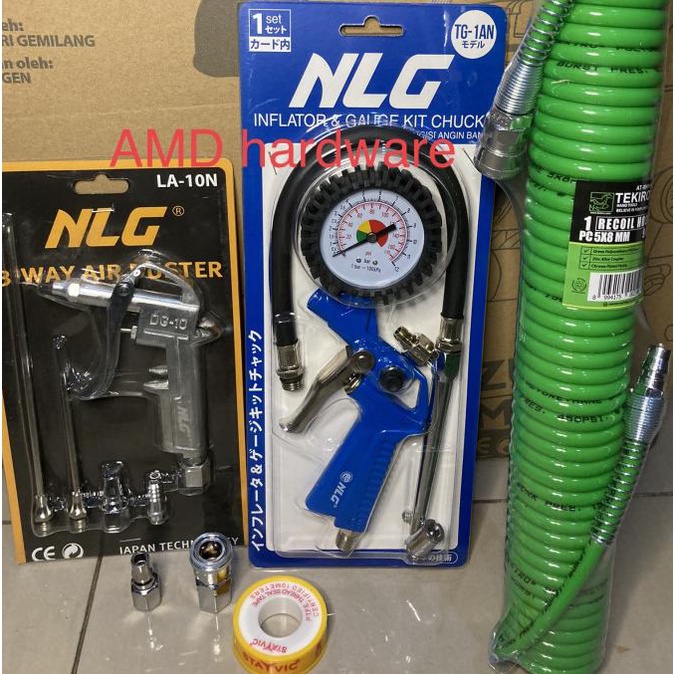 Jual PAKET NGECAT LENGKAP KOMPRESOR ANGIN DM1024 IZUMI 1HP 24L ...