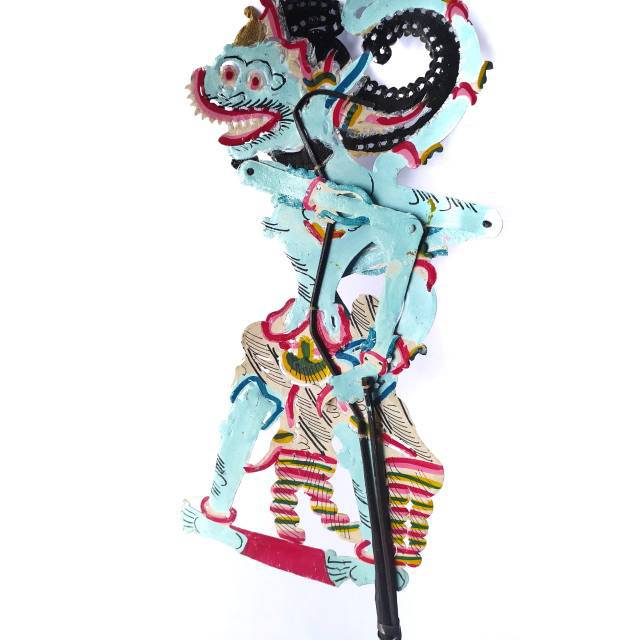 Jual KERAJINAN WAYANG KULIT ANGILA BIRU KIDANGAN BIASA UKURAN 30 CM ...