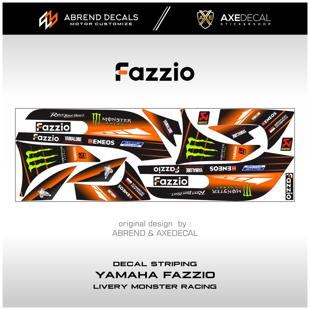 Jual Striping Fazzio LIvery ME / Stiker Motor Yamaha Fazzio Desain ...
