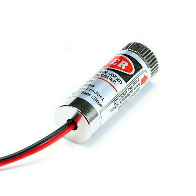 Jual Red Cross Line Laser Module 650nm 5mW Head Glass Lens Focusable 3V ...