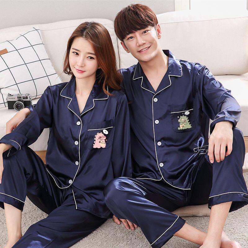 Jual Zavyn Piyama Satin PP Couple Hi Dino! Lengan Panjang | Shopee ...