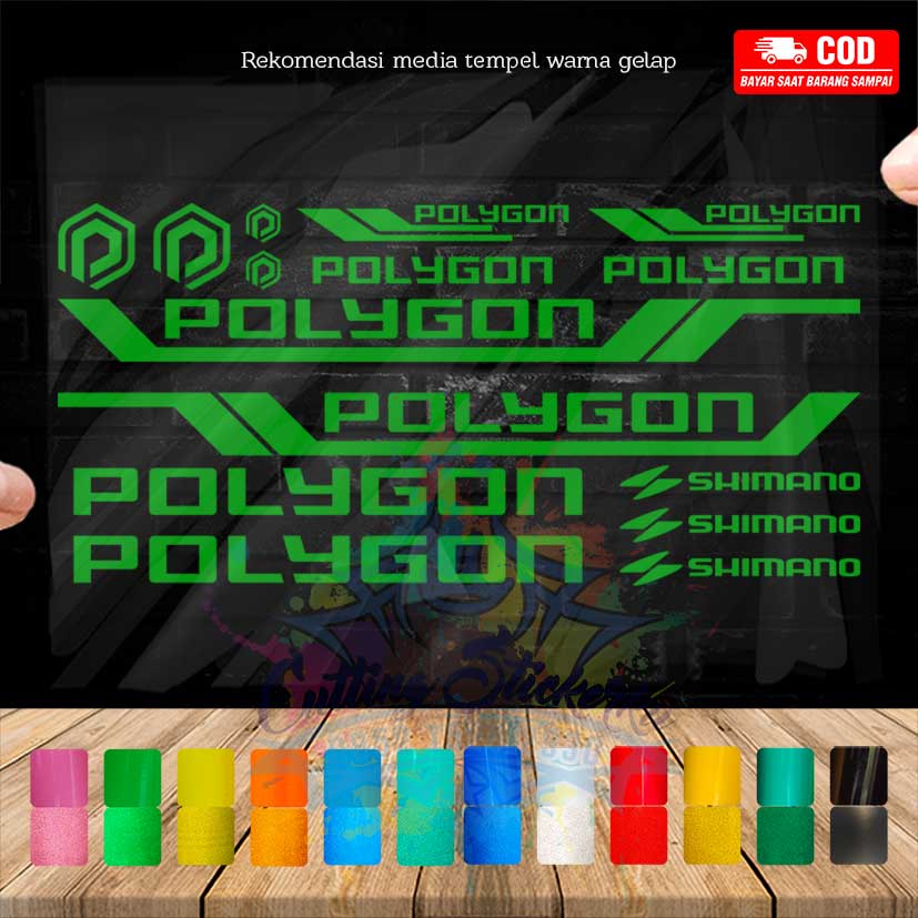 Jual Cutting Stiker Polygon Variasi Sepeda Sticker Frame Aksesoris Body ...