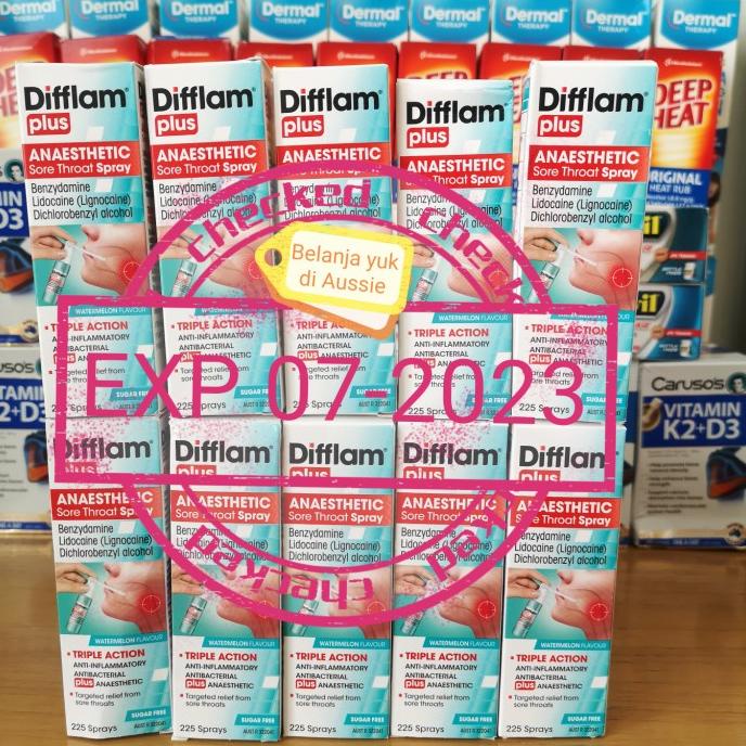 Jual Difflam plus Anaesthetic Sore Throat Spray - 225 Sprays | Shopee ...