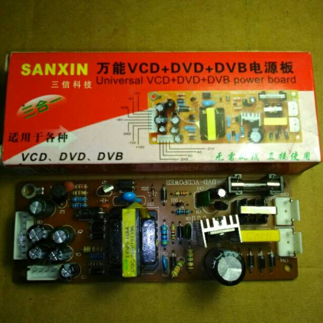 Jual Kit Regulator VCD, DVD, DVB SANXIN Power Board | Shopee Indonesia