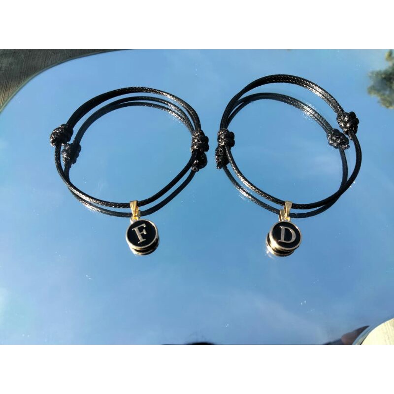 Jual gelang nama inisial epoxy gelang huruf enamel alphabet | Shopee ...