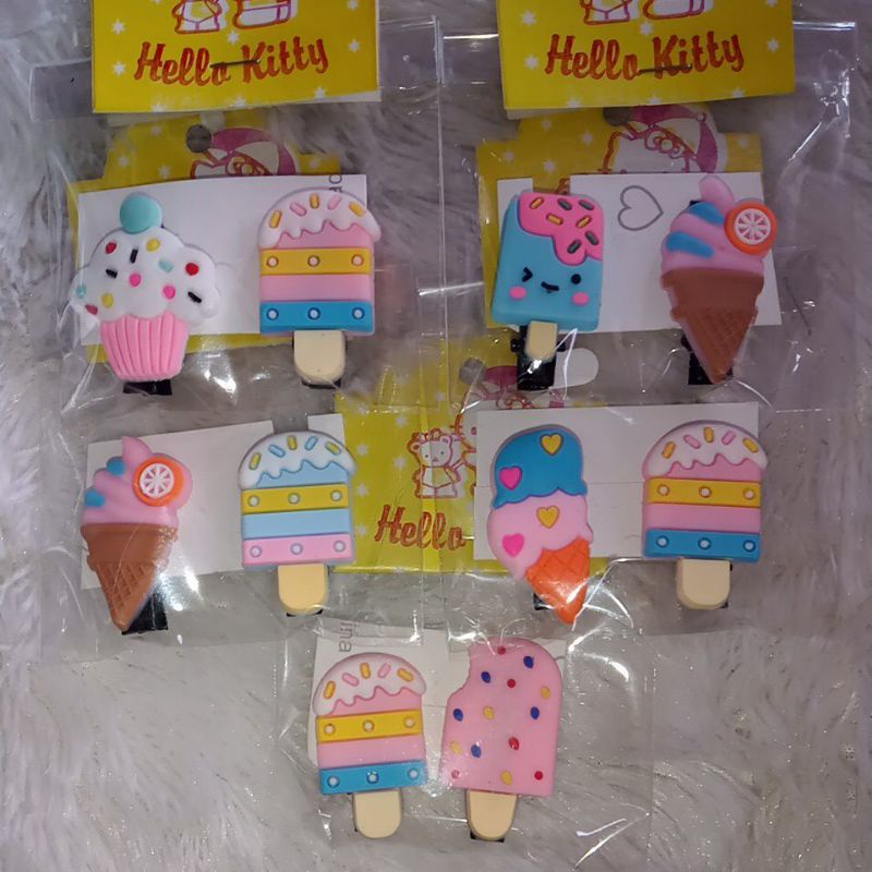 Jual jepit anak model ice cream/ aksesoris rambut anak model ice cream ...