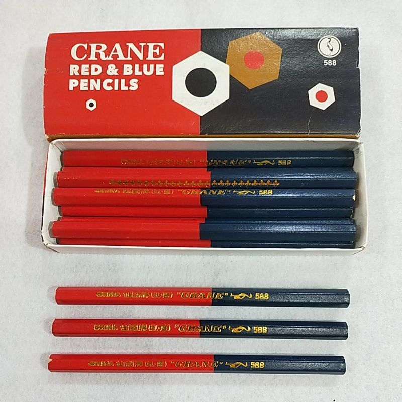 Jual Pensil Jahit Merah Biru 12 PCS | Shopee Indonesia