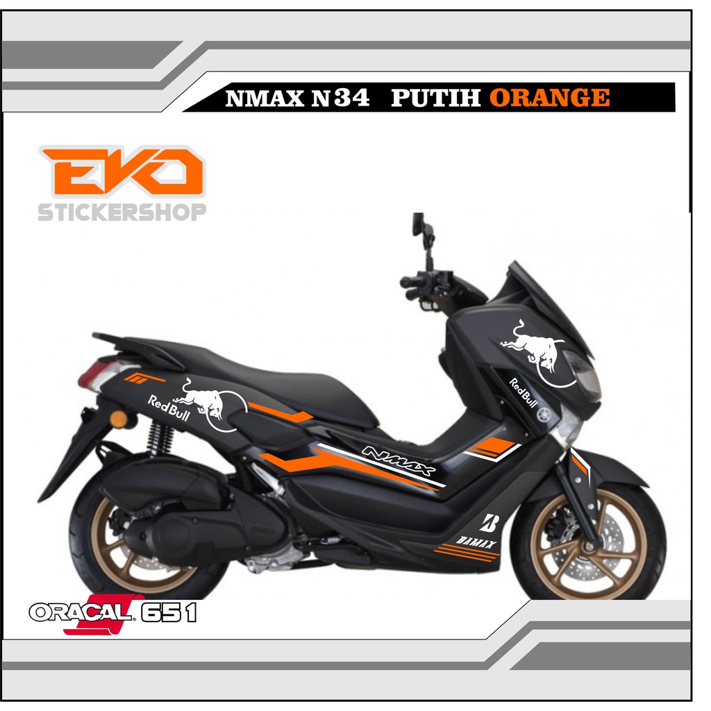 Jual Sticker Nmax Hitam cutting stiker Redbull | Shopee Indonesia