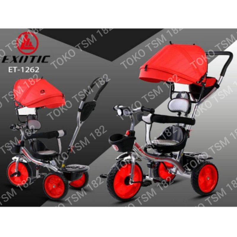 Jual Sepeda Roda Tiga Exotic ET-1262 Sepeda Stroller anak Exotic ...