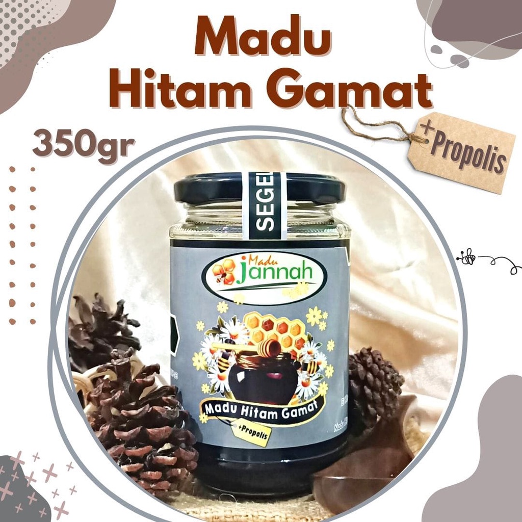 Jual Madu Hitam Pahit Gamat Propolis Jannah 350gr | Shopee Indonesia