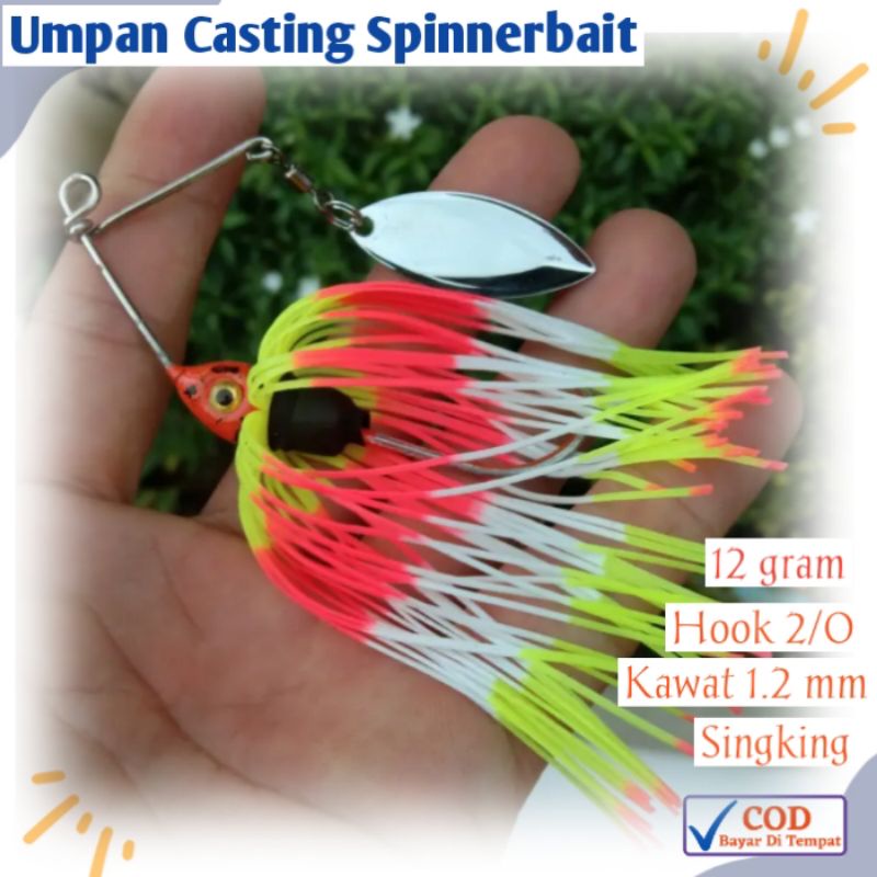 Jual Umpan Casting Spinner Bait Ikan Gabus Toman Kerandang Hampala Tapah Singking Lure bait ...