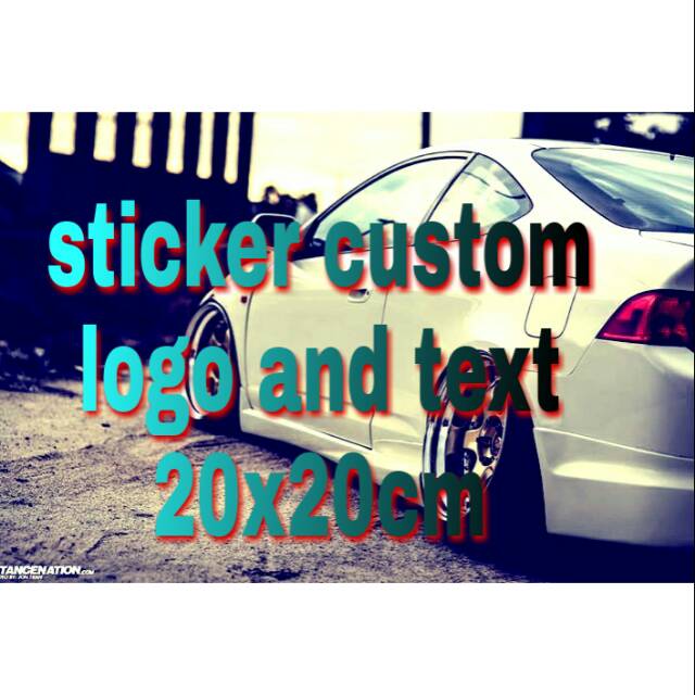 Jual Custom sticker desain text 20x20cm | Shopee Indonesia