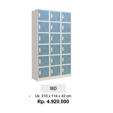 Jual Lemari Locker Arsip Rak Buku Besi 18 / 24 / 32 Pintu | Shopee ...