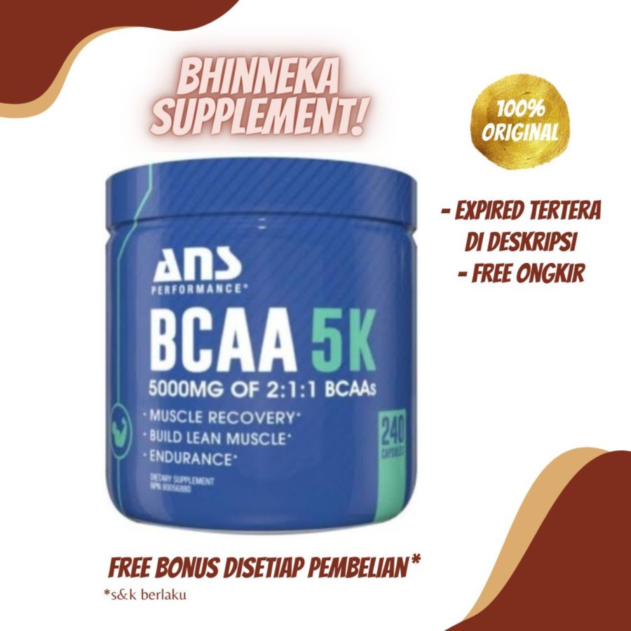 Jual ANS Performance BCAA 5K (240caps) ANS BCAA 5K Recovery Otot ...
