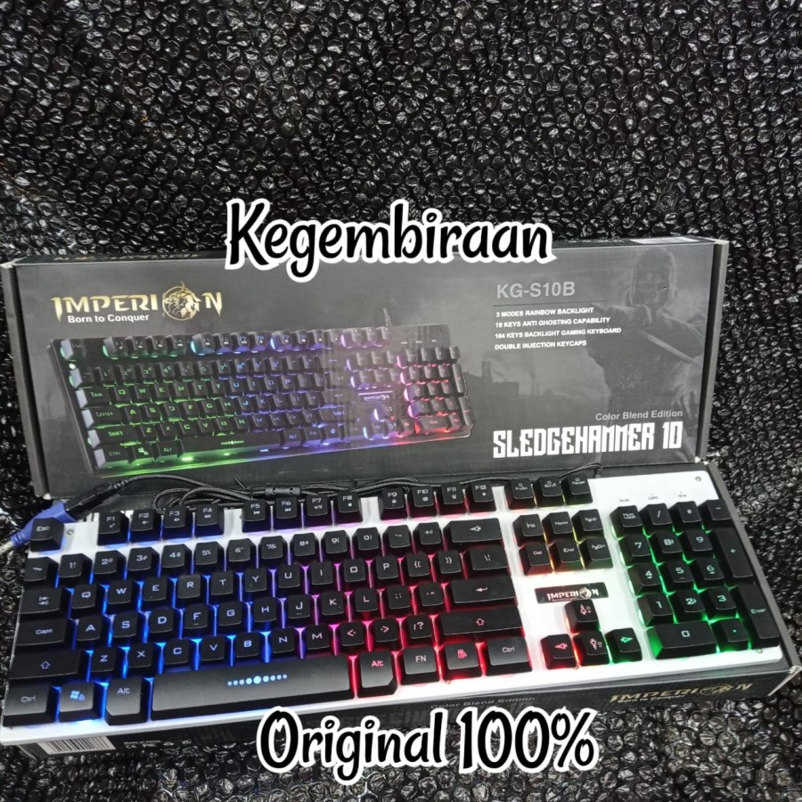 Jual Keyboard Gaming Imperion Sledgehammer 10 RGB TKL- Hitam | Shopee ...