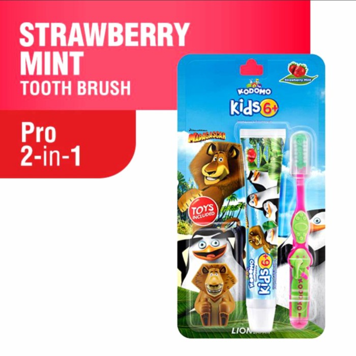 Jual Kodomo Toothbrush 2in1 Pro Kids 6+ Sikat Gigi Anak (Random) | Shopee Indonesia
