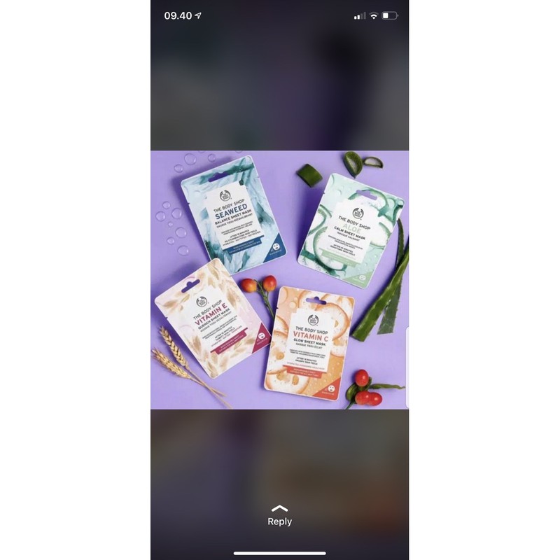 Jual The Body Shop sheet mask ( masker wajah lembaran ) | Shopee Indonesia