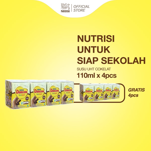 Jual DANCOW Fortigro Susu UHT Coklat Usia Sekolah Multipack 110ml x4 ...