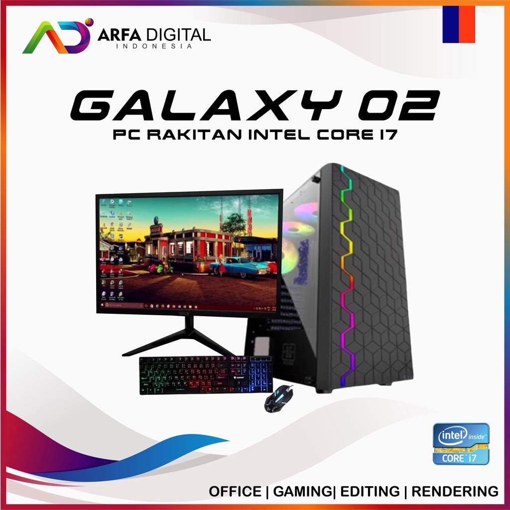 Jual PC Rakitan Live Streaming Full Set Lengkap Intel Core i7 RAM 8GB HDD 500GB VGA 4GB DDR5 ...