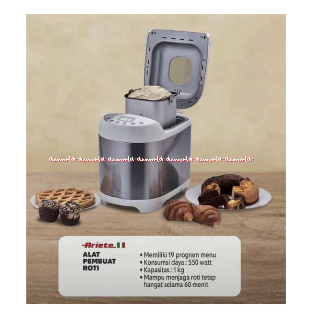 Jual Ariete Bread Maker 1kg Alat Masak Pembuat Roti dan Selai Digital ...