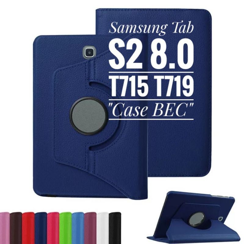 Jual Samsung Tab S2 S 2 8.0 8inchi T719Y T715Y T719 T715 T710 Rotary PU Leather Stand Flip Case ...
