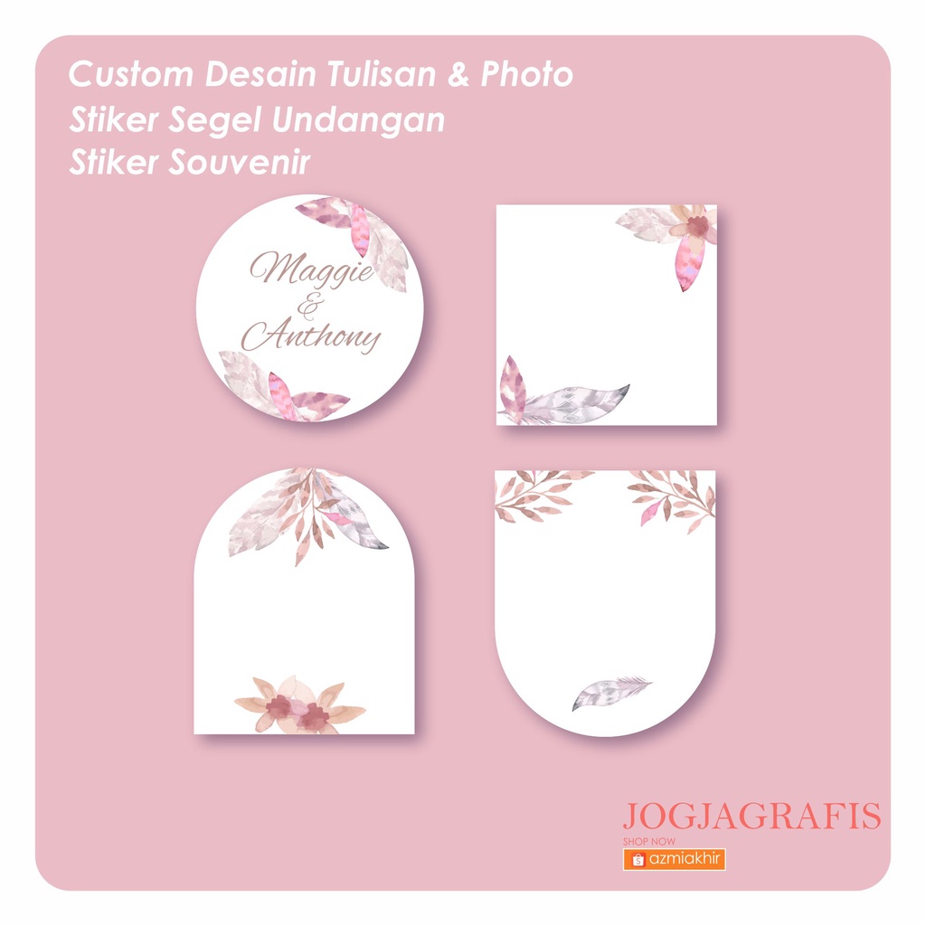 Jual Stiker Segel Amplop Undangan / Stiker Label Souvenir / Stiker Seal ...