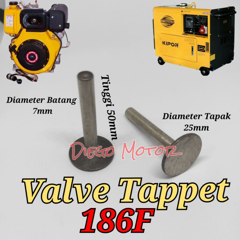 Jual 186F 186FA Tappet Valve Lifter Payung Klep Mesin Genset Kipor Penggerak Kama Krisbow L90 ...