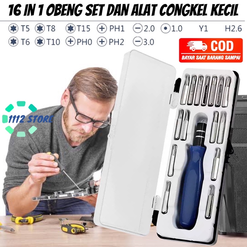 Jual Obeng set - obeng set leptop - obeng set hp - obeng universal 16 ...