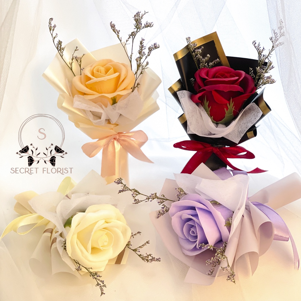 Jual (READY) ROSE SOAP FLOWER SINGLE STEM - BUKET BUNGA / BUCKET BUNGA ...