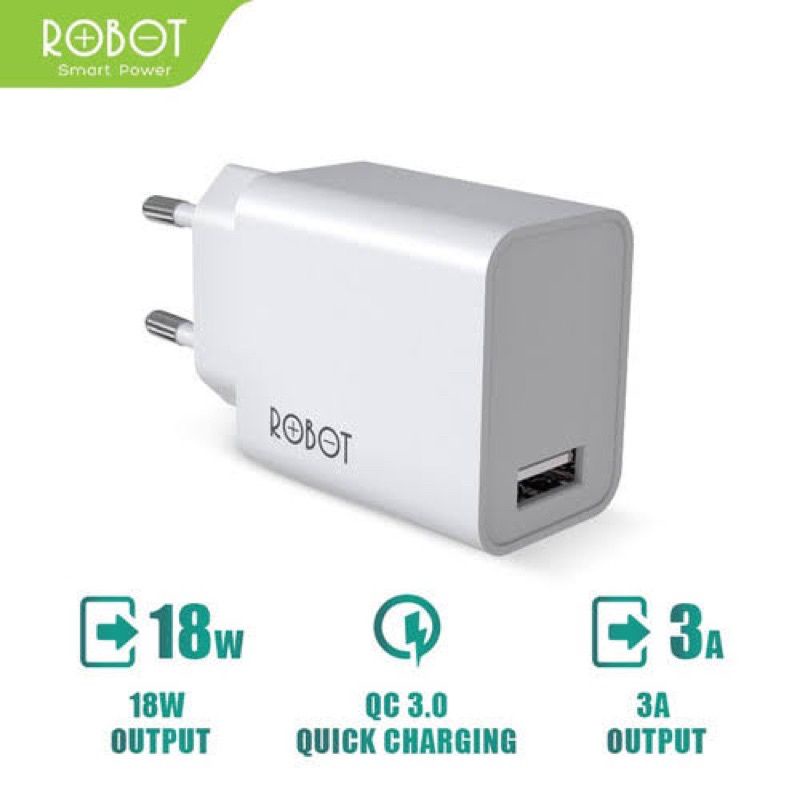 Jual Original Robot Adapter Kepala Charger Single & Double Port Charger ...