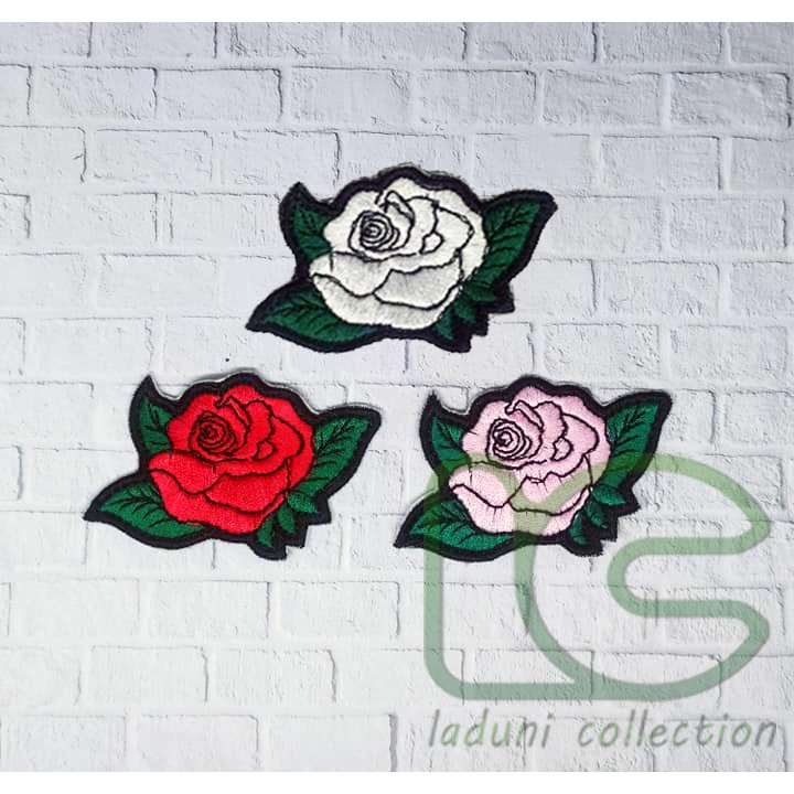 Jual Patch Bordir BUNGA | Patch Bordir BUNGA ROSE | Shopee Indonesia