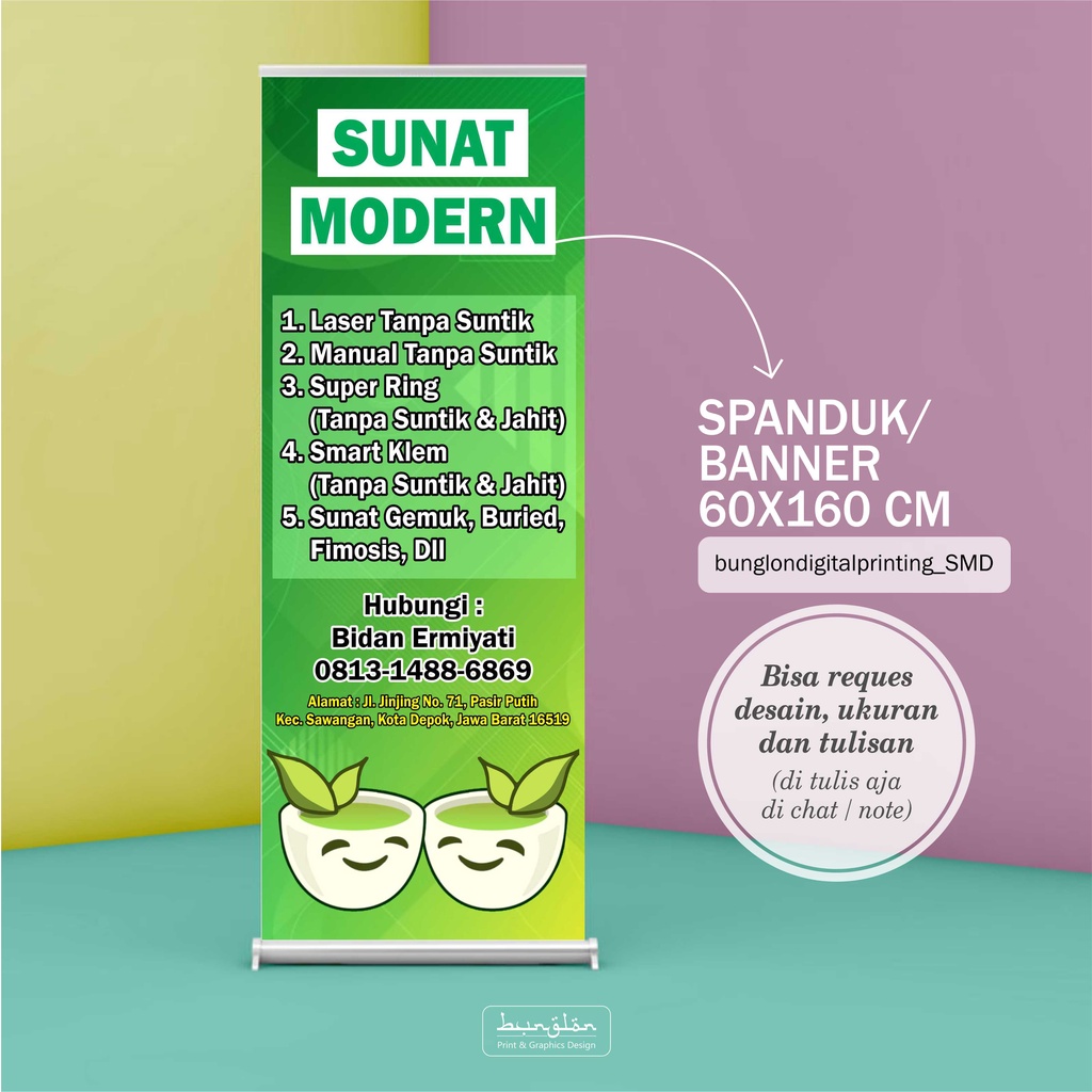 Jual Size 60x160 Cm, Spanduk Banner Sunat Modern | Shopee Indonesia