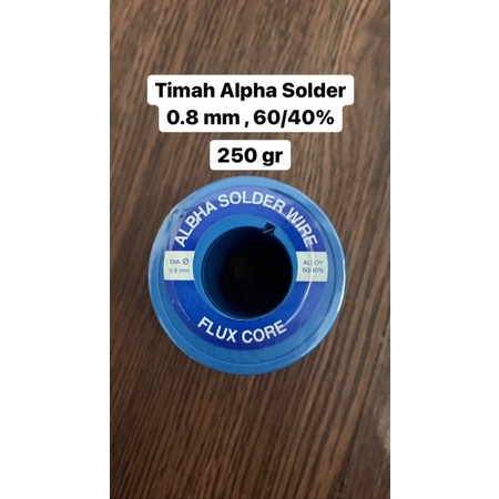 Jual Timah Alpha / Timah Solder Alpha 60/40%, 0.8mm, 250gram | Shopee ...