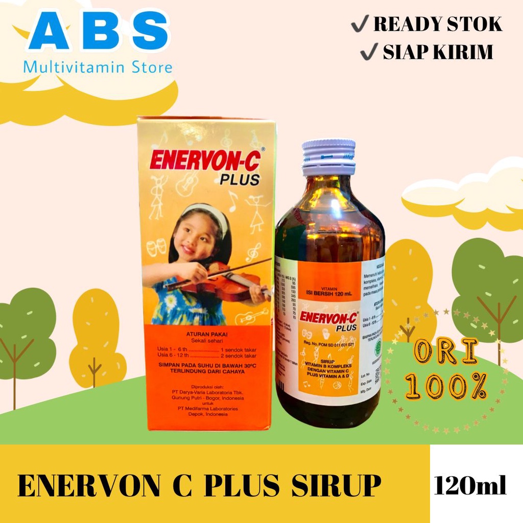 Jual Enervon C Plus Syrup 120 ml Multivitamin Anak | Shopee Indonesia