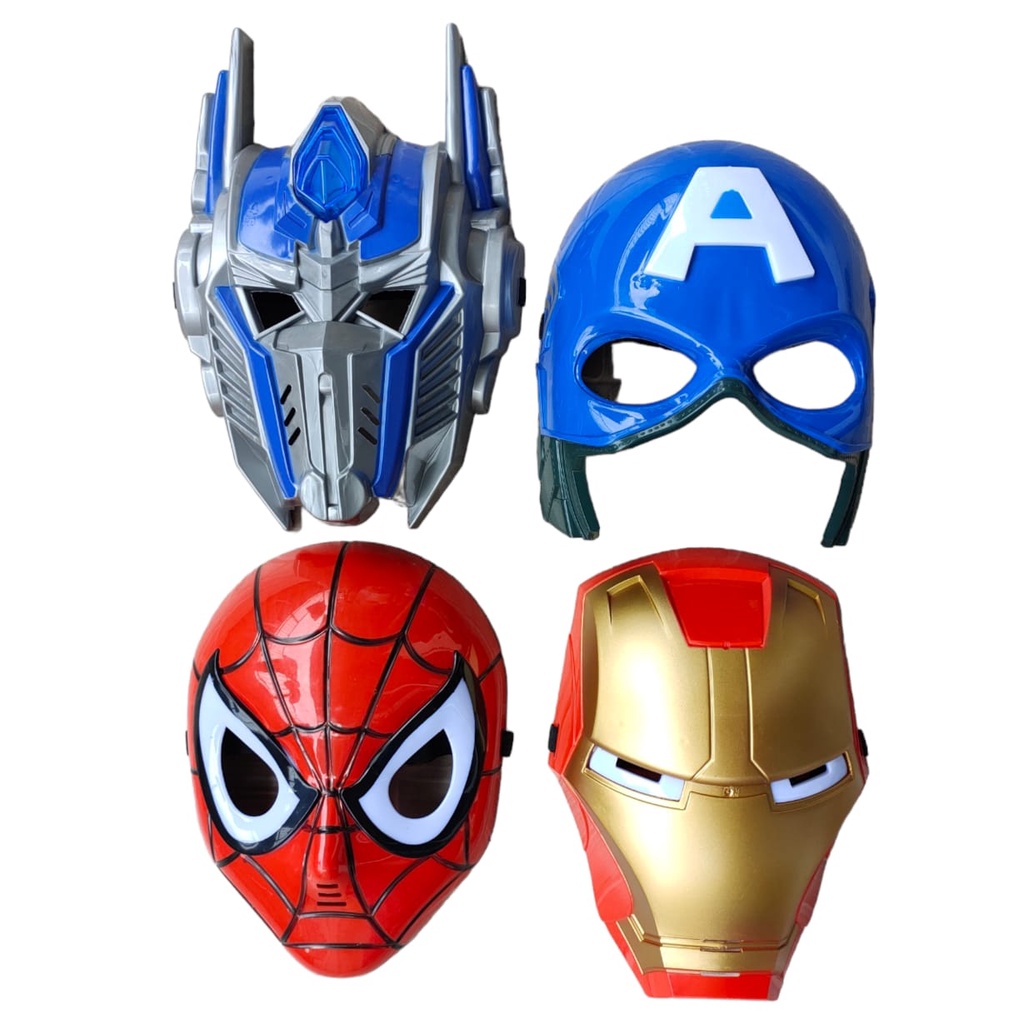 Jual Topeng Optimus Prime - Spiderman - Iron Man - Captain America ...