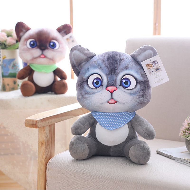 Jual 3D Printing Cute Cat Doll Anak Kucing Mainan Mewah Kitty Cat Plush ...