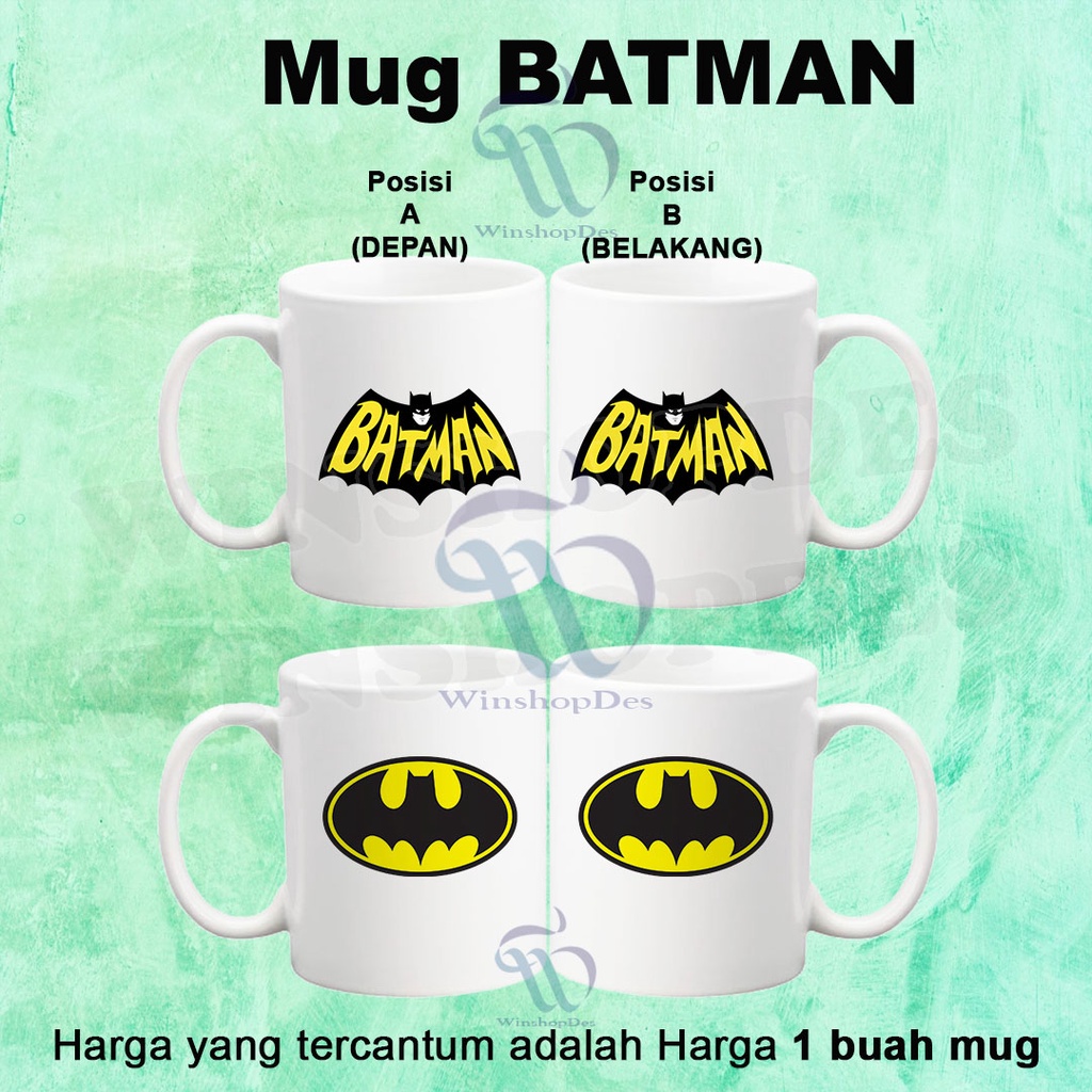 Jual MUG BATMAN / GELAS BATMAN / MUG CUSTOM (MUG STANDAR) | Shopee ...
