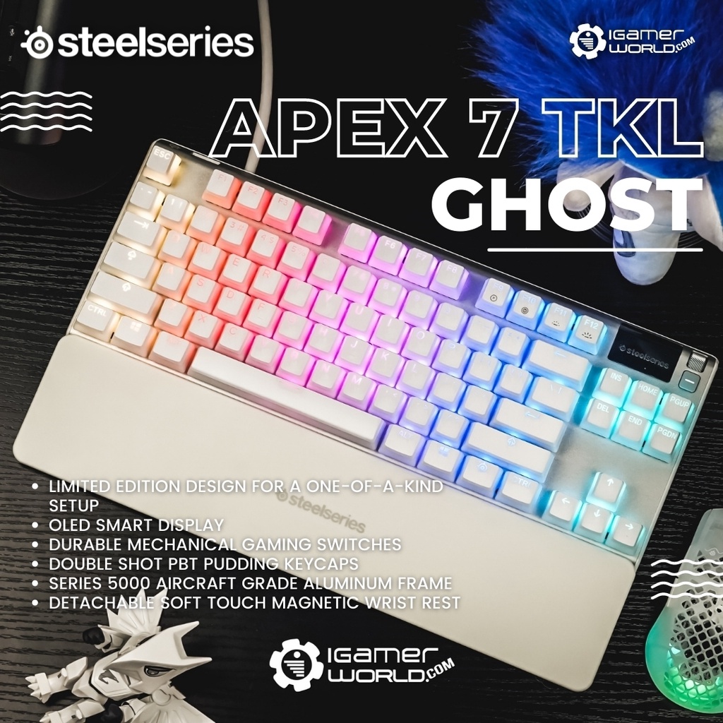 Jual Steelseries Apex 7 TKL GHOST Edition Mechanical Gaming Keyboard ...