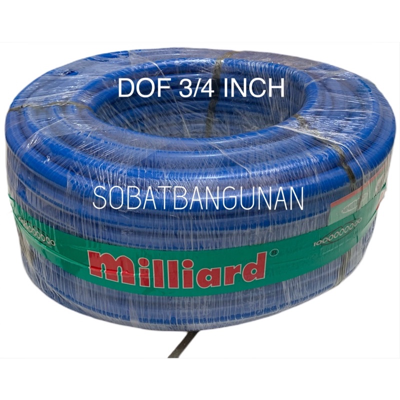 Jual ECER 1 Meter SELANG AIR MILLIARD DOF 3/4 INCHI (HARGA PER METER) | Shopee Indonesia