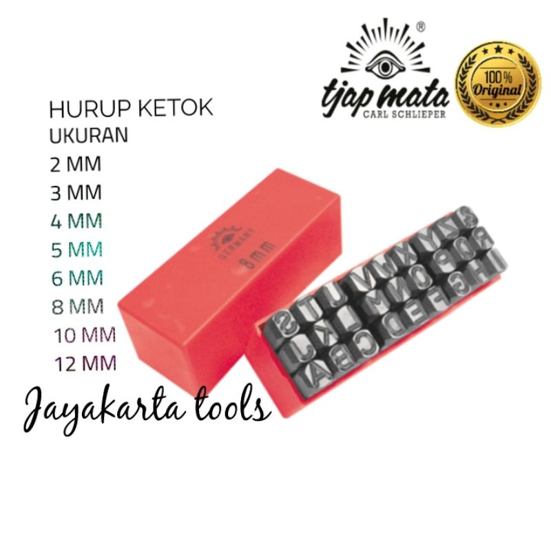 Jual HURUF KETOK TERSEDIA BERBAGAI UKURAN MEREK TJAM MATA ALAT YANG ...