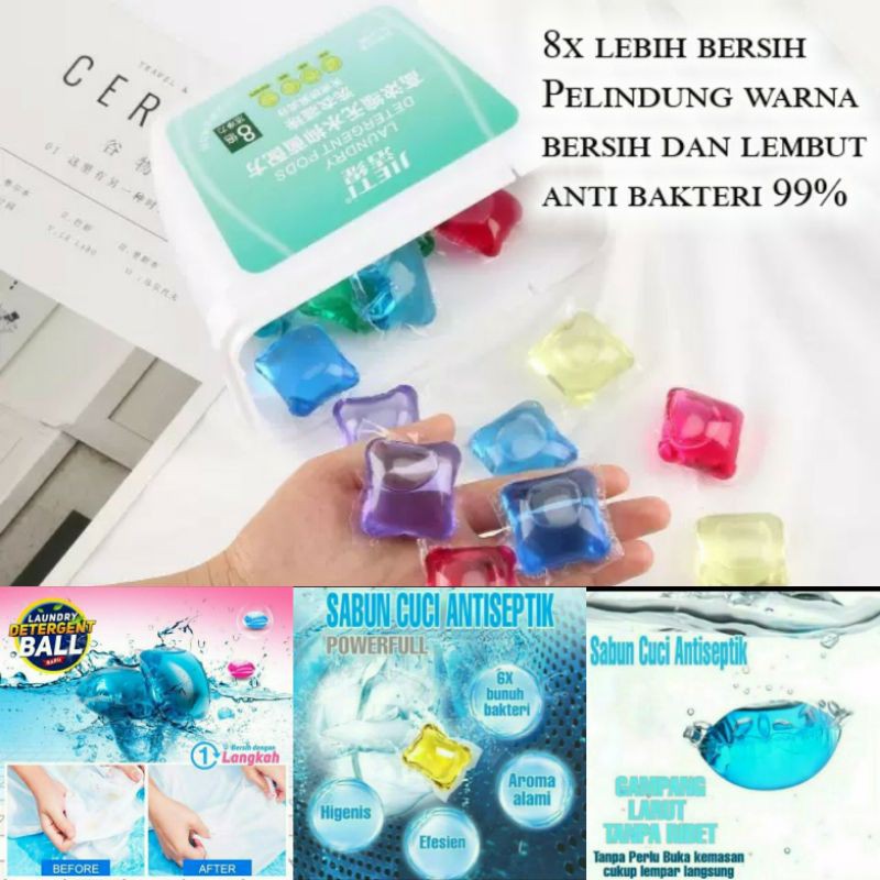 Jual Gel Laundry Detergent Ball/ Sabun Cuci Baju Antiseptik LAUNDRY ...